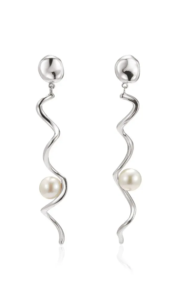 Agmes Teneille Sterling Pearl Earrings