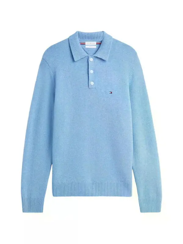 Tommy Hilfiger Logo-embroidered Polo Sweater