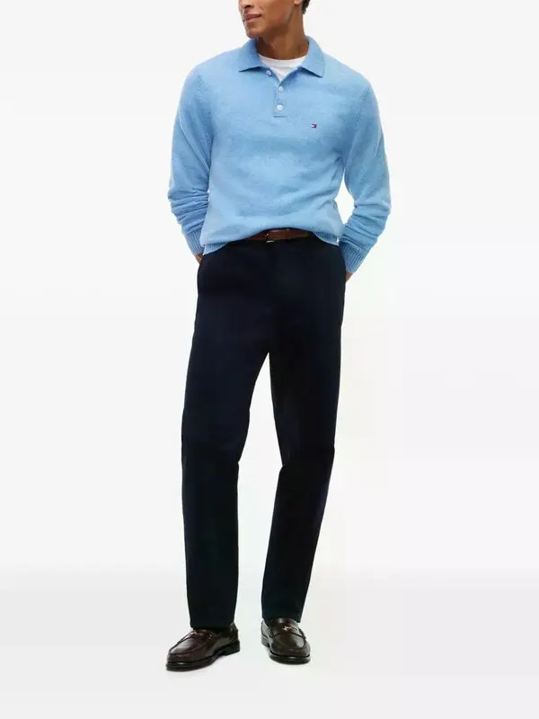 Tommy Hilfiger Logo-embroidered Polo Sweater