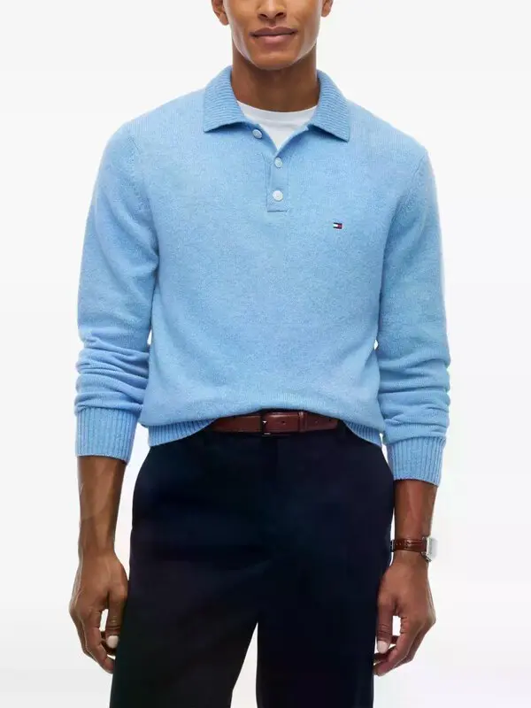 Tommy Hilfiger Logo-embroidered Polo Sweater