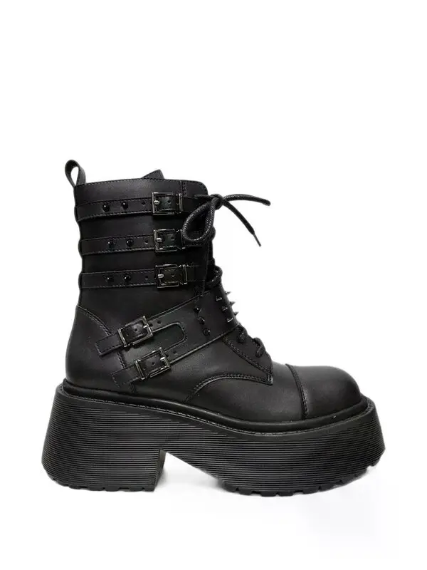 ALTERCORE Abyss Spiked Buckled Boots - Black
