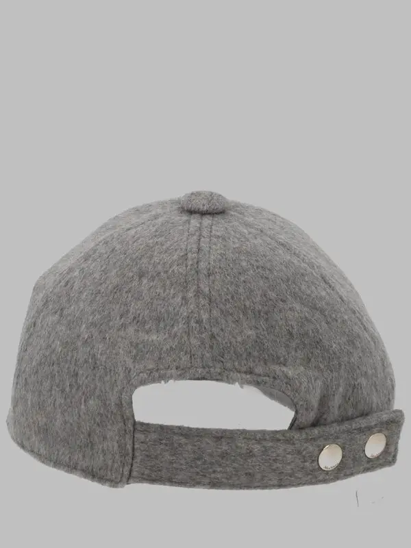 Max Mara Cappello Da Baseball In Cashmere Con Logo