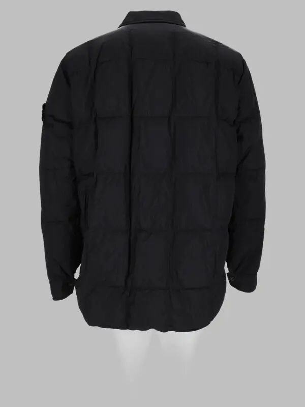 Stone Island Piumino Antigoccia Con Colletto Rigido