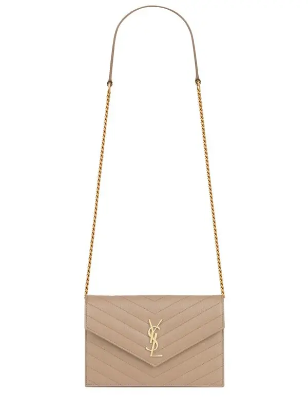 Saint Laurent Portafoglio Con Catena Envelope Cassandre