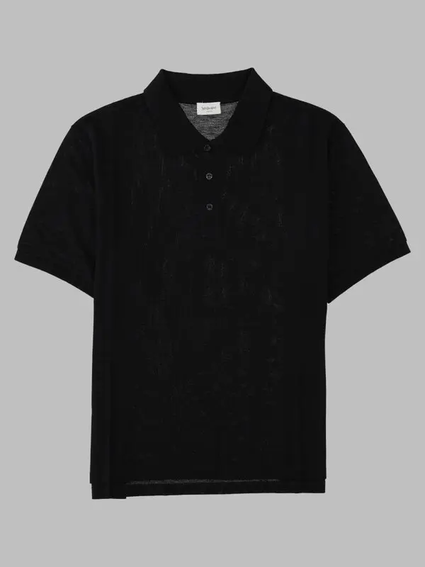 Saint Laurent Polo Cassandre In Cotone