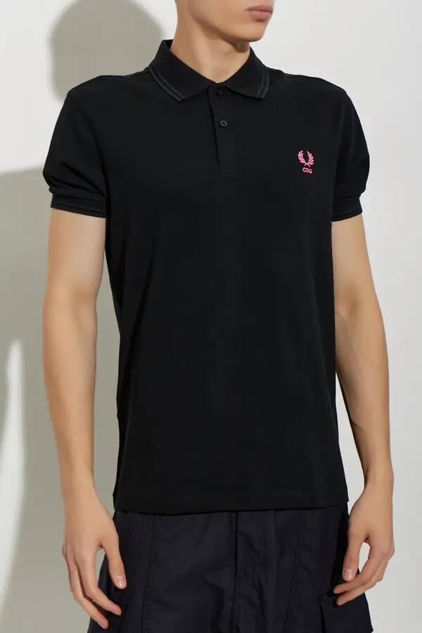 Comme Des Garçons Cotton Polo Shirt With Embroidered Logo