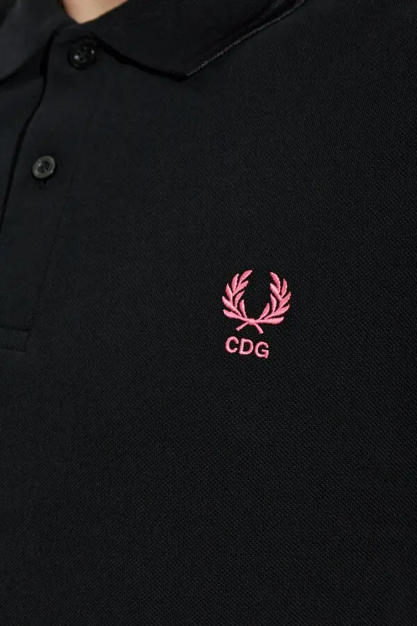 Comme Des Garçons Cotton Polo Shirt With Embroidered Logo