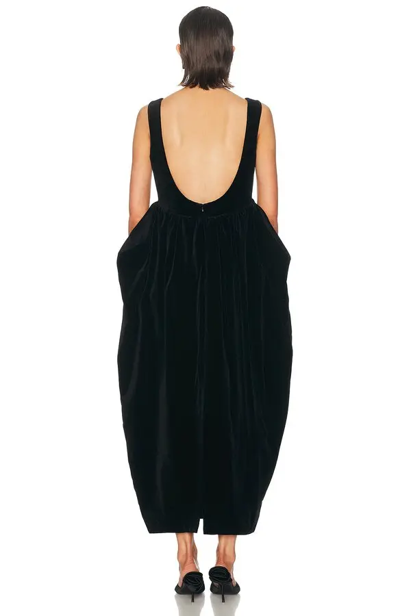 RÓHE Sculptural Volume Velvet Dress