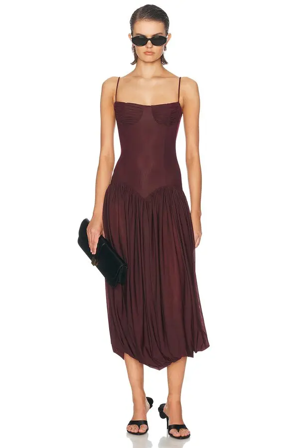 MAYGEL CORONEL Ceniza Dress