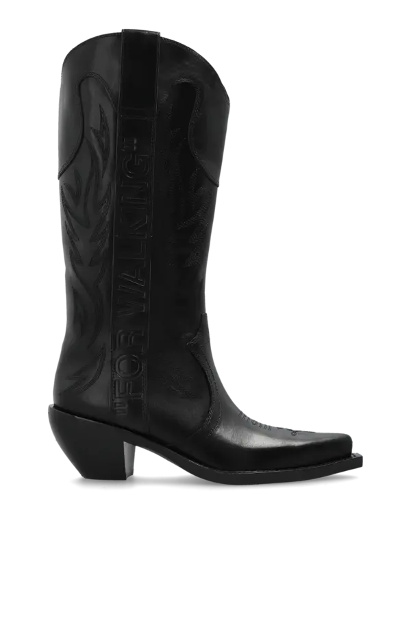Off-White Santiag High’ Heeled Knee-high Boots - Black
