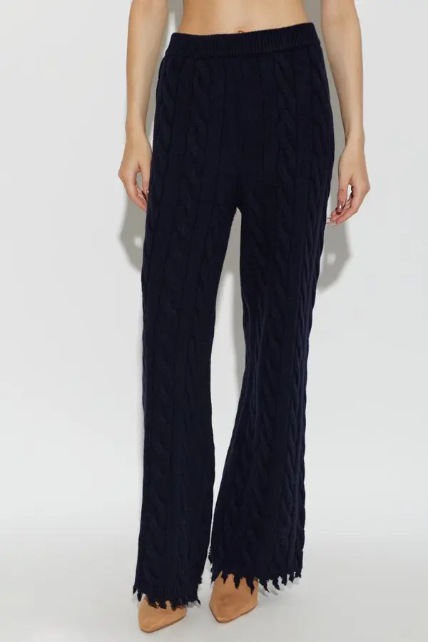 AKEP Decorative Cable-knit Wool Trousers