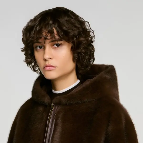 Sandro Faux Fur Coat With Hood