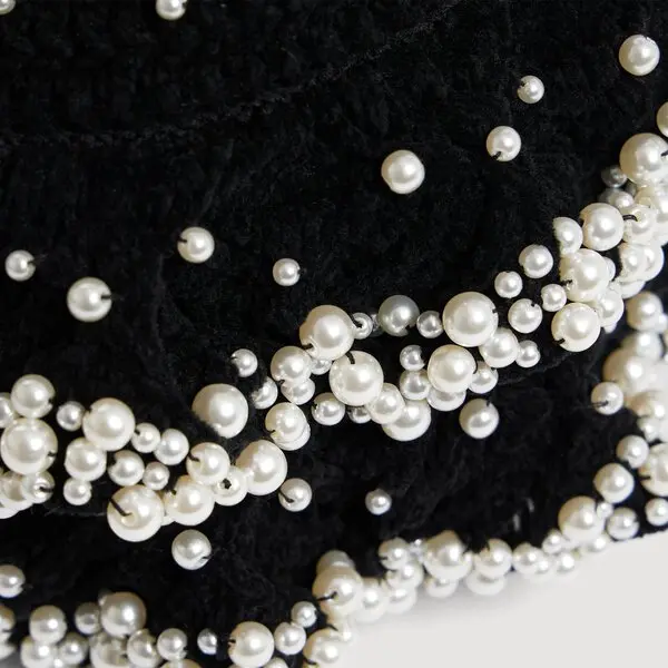 Sandro Beaded Knit Bag