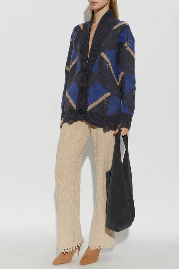 AKEP Cardigan With Decorative Weave