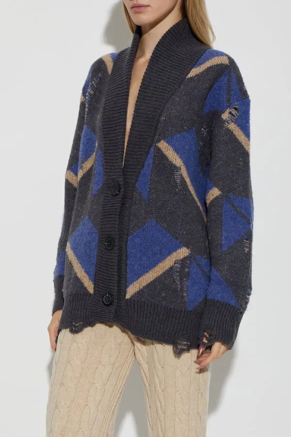AKEP Cardigan With Decorative Weave