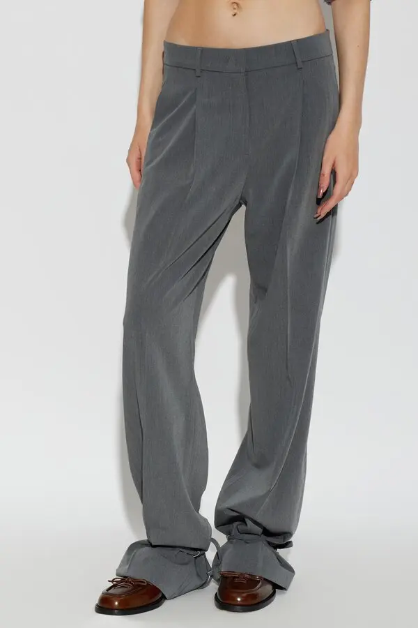 AKEP Press Trousers With Tie-fastened Hems