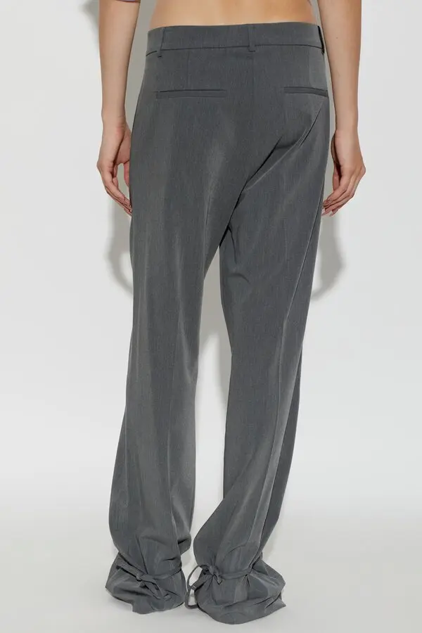 AKEP Press Trousers With Tie-fastened Hems