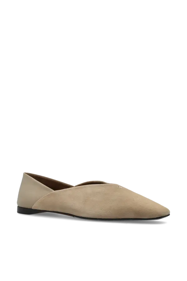 Max Mara Leather Ballerines - Beige