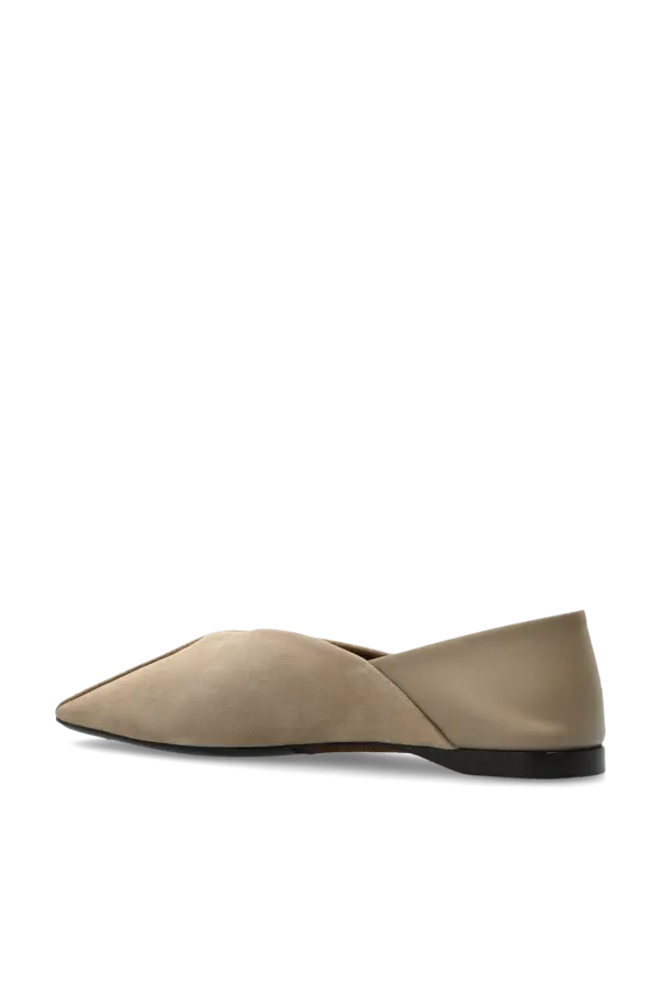 Max Mara Leather Ballerines - Beige