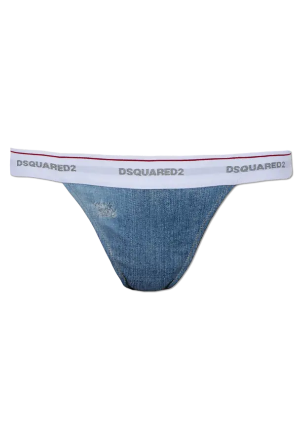 Dsquared2 Logo Thongs - Blue