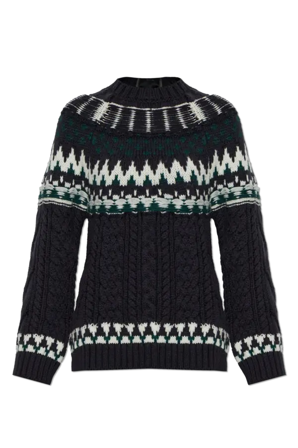 AKEP Wool Sweater With Decorative Weave