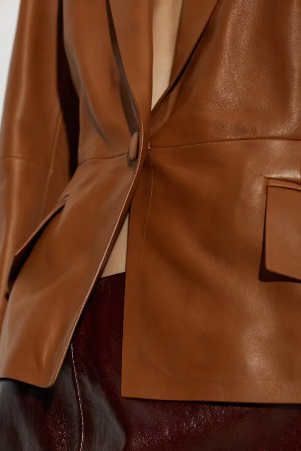 Max Mara Avenue’ Leather Blazer