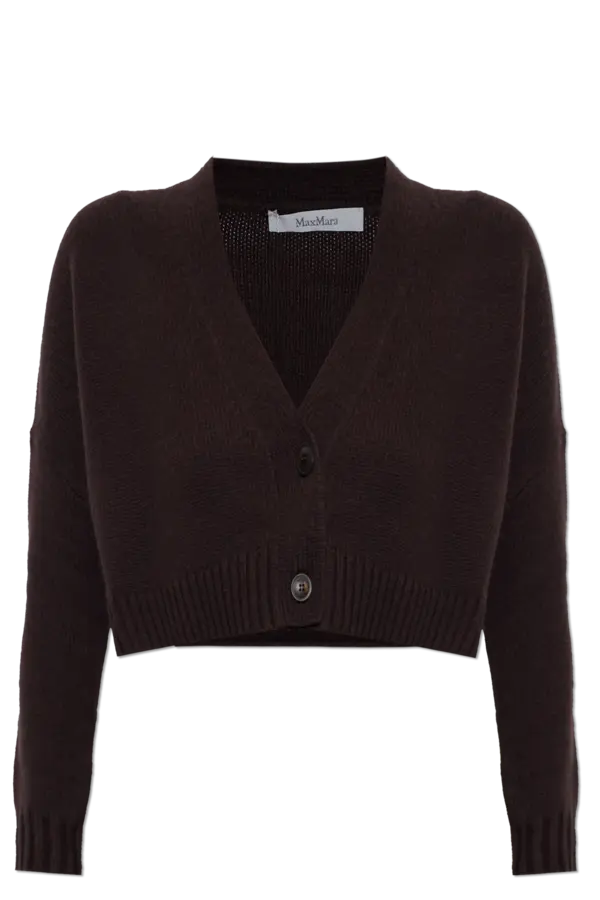Max Mara Platani’ Wool Cardigan - Brown
