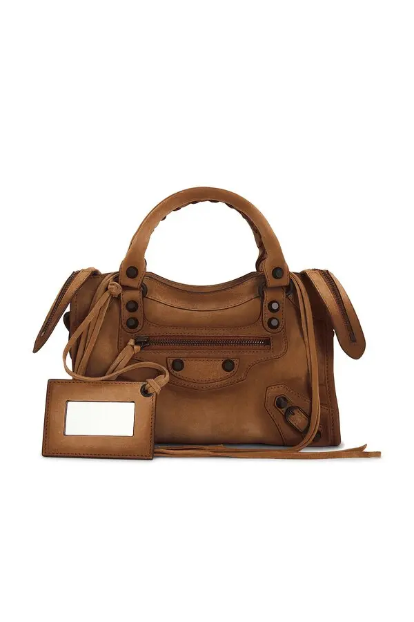 Balenciaga Le City Mini Bag In Tan - Camel