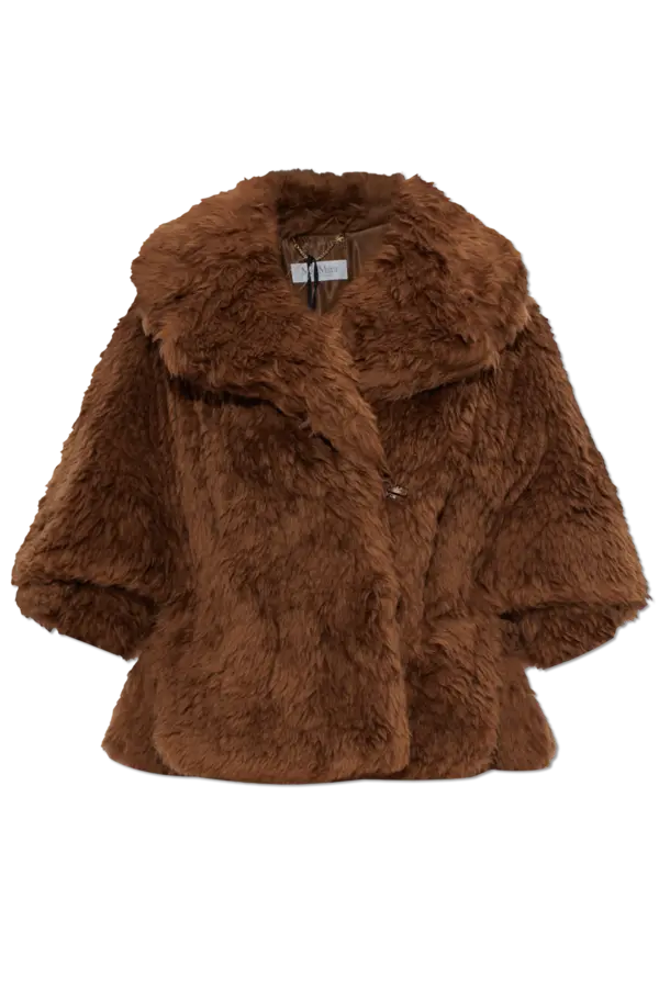 Max Mara Wool Poncho ‘accorta - Brown