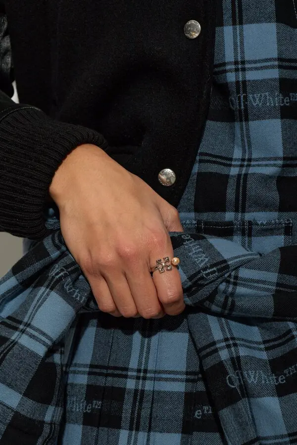 Off-White Artificial Pearl Ring