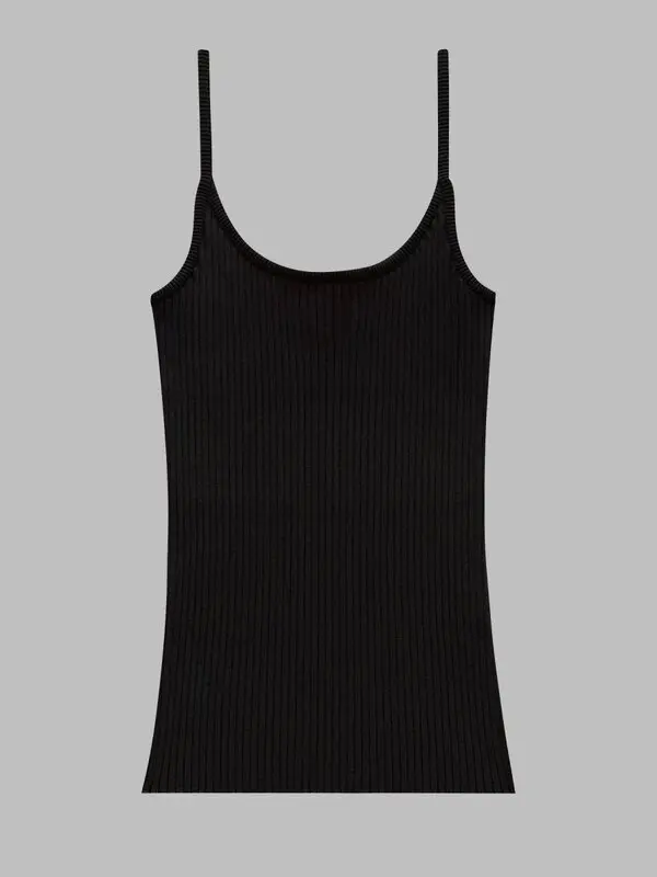 COURREGES Tank Top In Maglia Reedition - Black