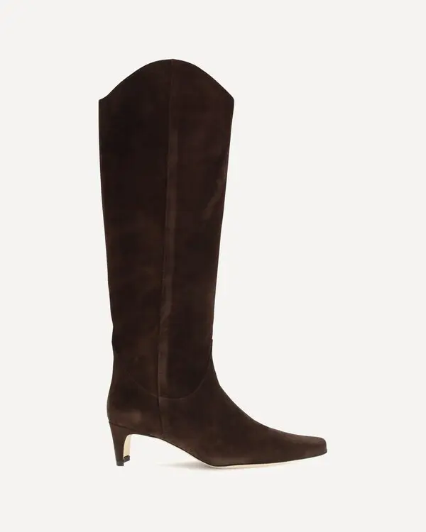 Staud Wally Western Suede Tall Boots