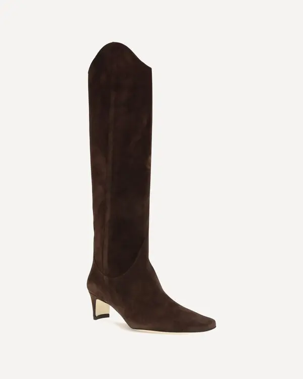 Staud Wally Western Suede Tall Boots