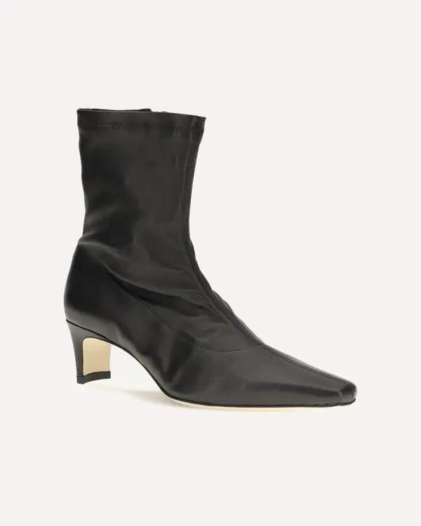Staud Wally Sock Leather Ankle Boots