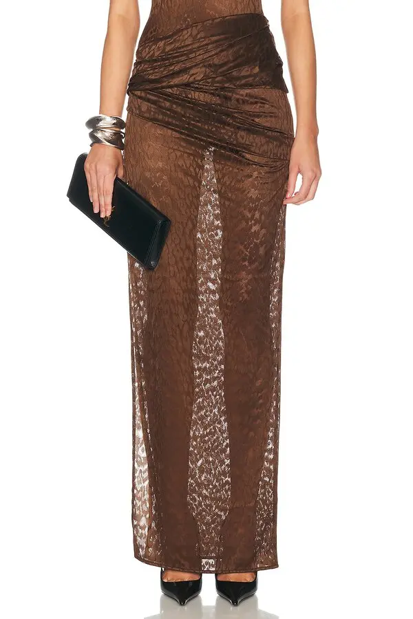 Alex Perry Asymmetric Drape Skirt