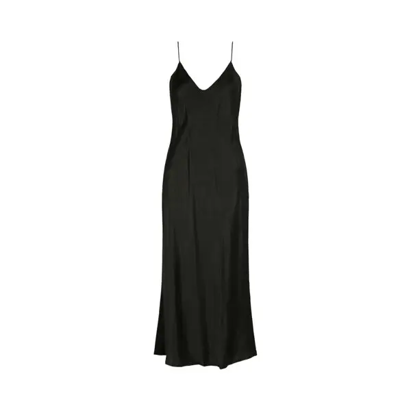 Balenciaga Fluid Silk Pyjama Slip Dress - Black