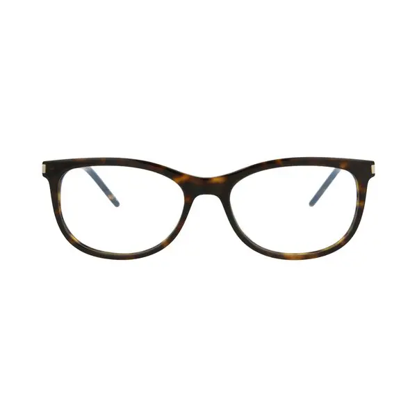 Saint Laurent Round-frame Acetate Optical Frames 'havana Transparent