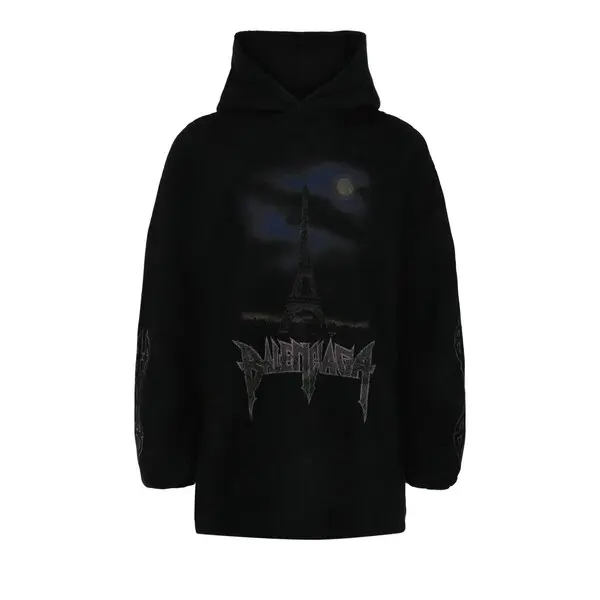 Balenciaga Paris Moon Fleece Hoodie