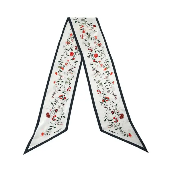 Givenchy Floral Print Silk Scarf
