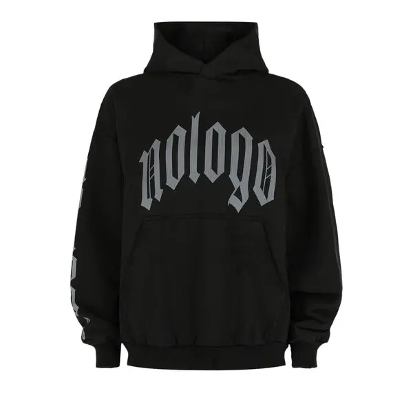 Balenciaga No Logo Distressed Hoodie 'washed Grey