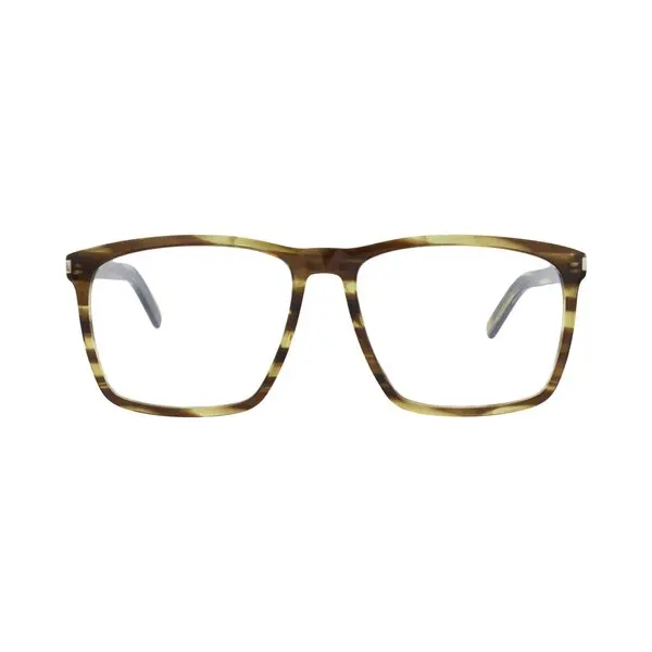 Saint Laurent Square-frame Acetate Optical Frames 'havana Havana Transparent