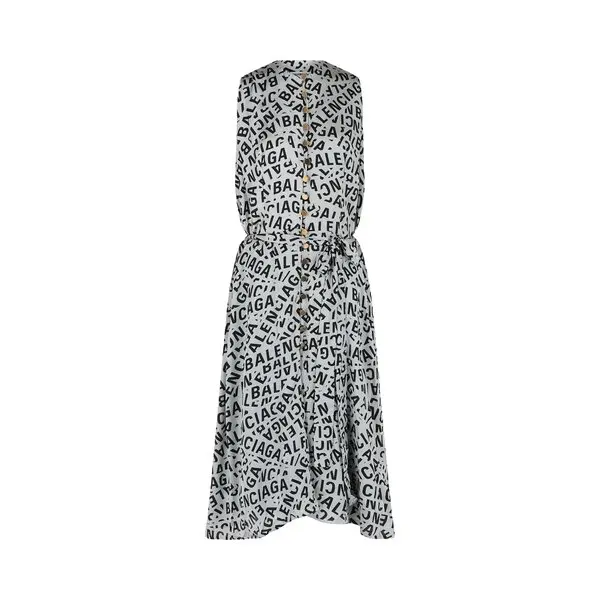 Balenciaga Logo-print Midi Dress