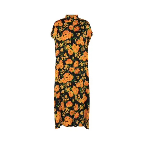 Balenciaga Rawcut Sleeveless Dress 'yellow Navy