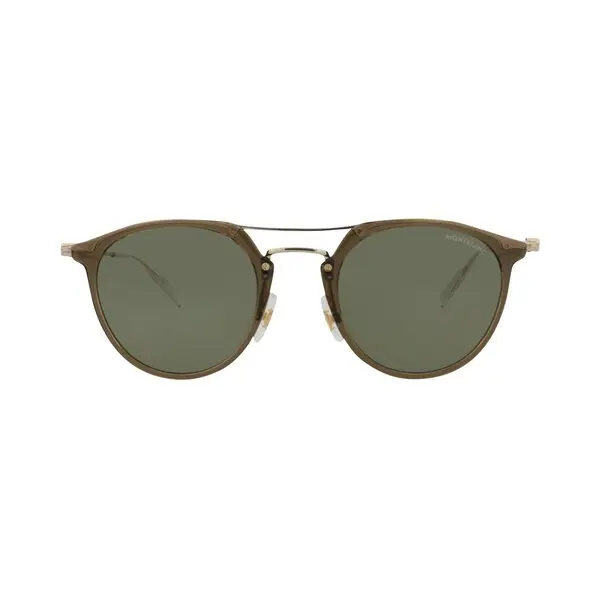 Montblanc Aviator-frame Injection Sunglasses Gold Green