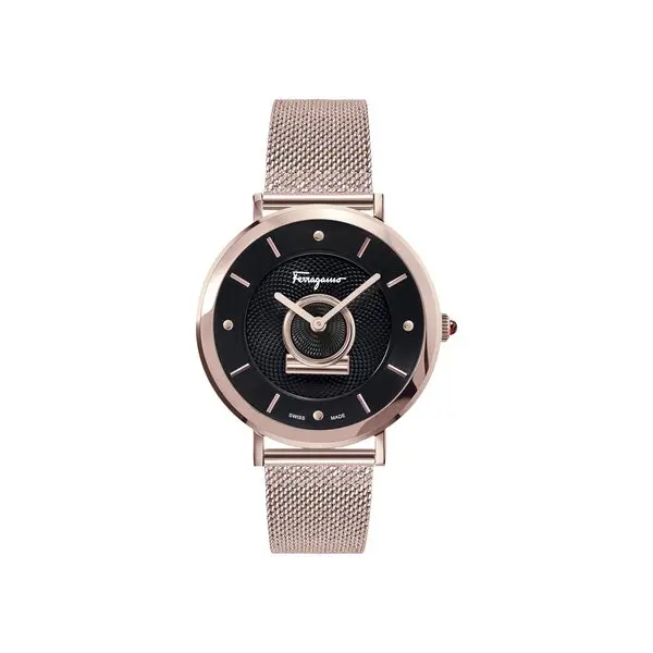 FERRAGAMO Minuetto Mesh Watch 'rosegold
