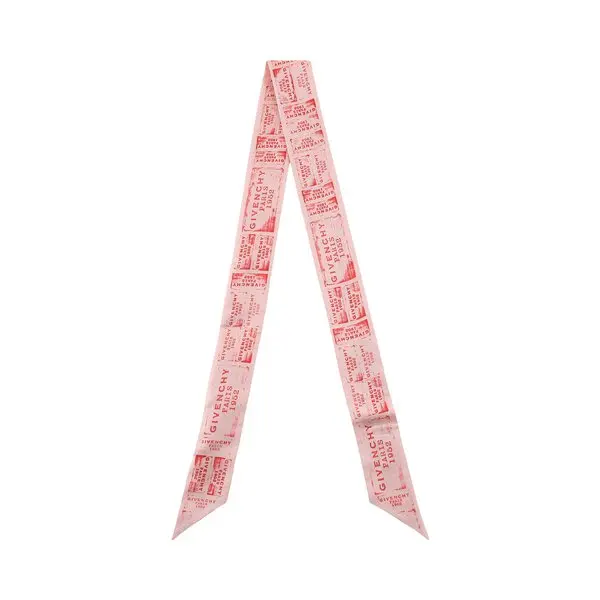 Givenchy Patchwork Stamp Silk Bandeau 'light Vermillion