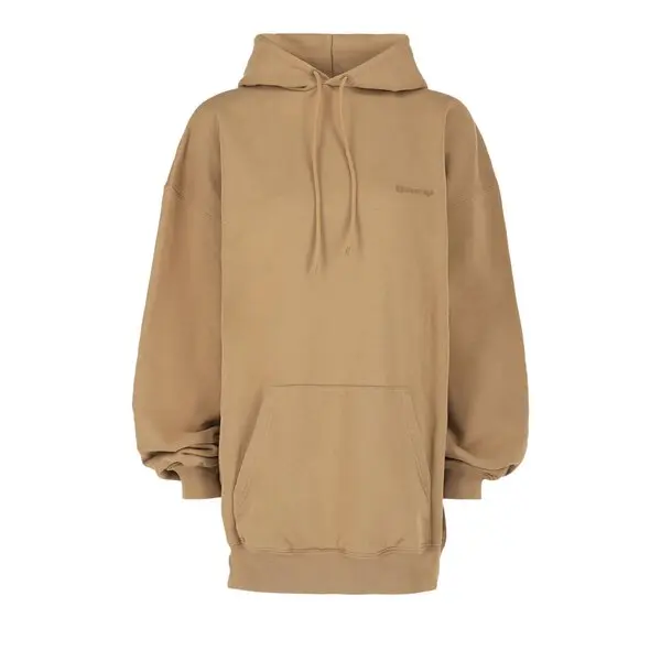 Balenciaga Medium Fit Logo Hoodie 'oat