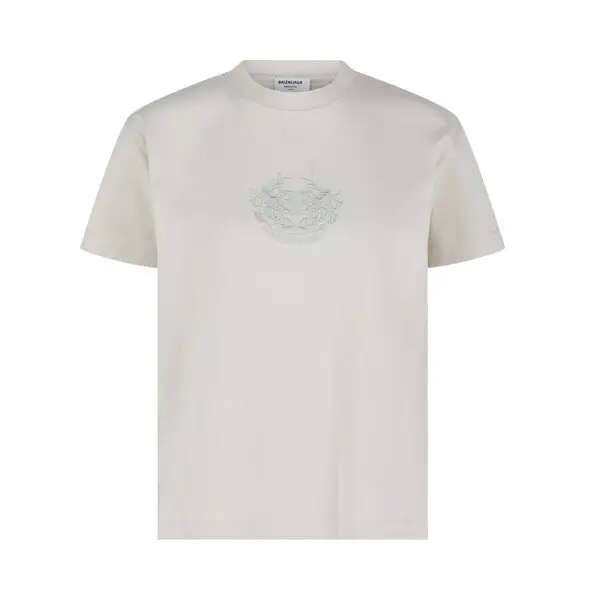 Balenciaga Lion's Laurel Small-fit T-shirt 'cement Cement G