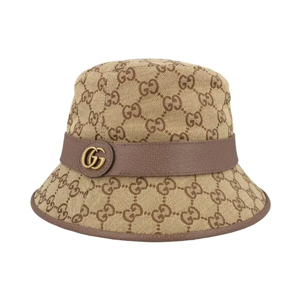 Gucci Gg Bucket Hat 'leather Blue Red