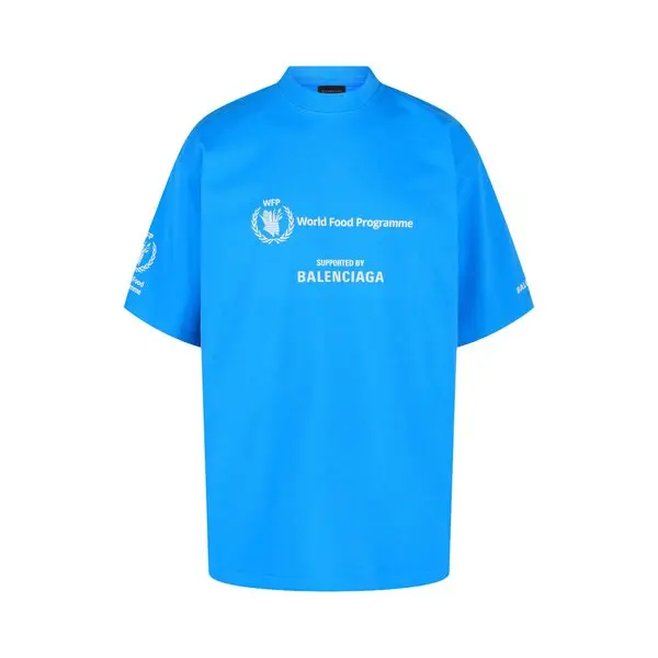 Balenciaga World Food Programme Graphic T-shirt 'azure White